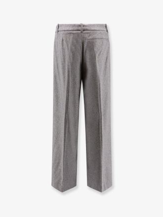 HUGO BOSS Womens Trousers Melange Wool Blend Grey