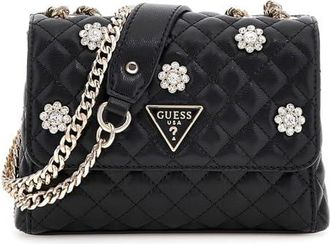 Guess Everlee Mini Convertible Xbody Flap Bag Black