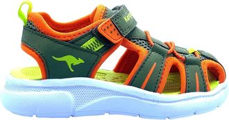Kangaroos K-Trek Jam Sandale, Olive/Flame, 28 EU