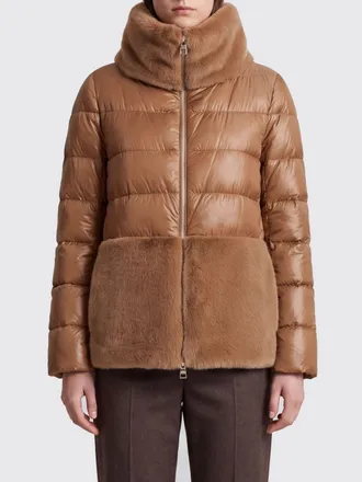Herno Doudoune courte en nylon ultral&eacute;ger avec d&eacute;tails en fausse fourrure