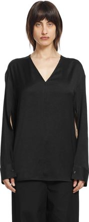 Toteme V-Neck Tweed Blouse