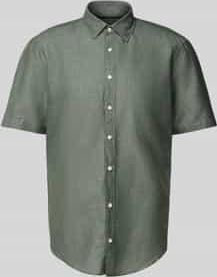 Jake*s Slim Fit Leinenhemd mit Knopfleiste