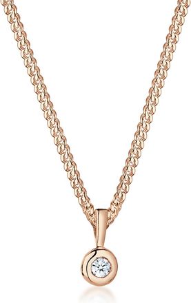 DIAMORE Elli DIAMONDS Halskette Damen Kreis Rund Diamant (0.03 ct.) in 925 Sterling Silber