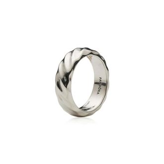 Pandora Femme, Accessoires, Gris, Taille: 52 MM Bague Large Ondul&eacute;e