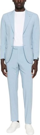 Manuel Ritz Homme, Costumes, Bleu, Taille: XL Costume crois&eacute;