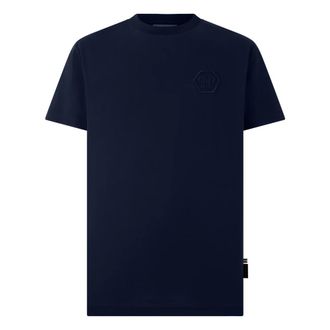 Philipp Plein T-Shirt Col Rond Ss Hexagon - Homme - Tops - Bleu - Taille: XL