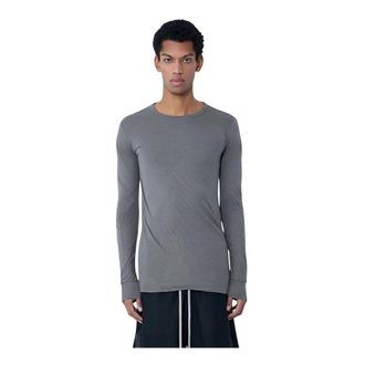 Rick Owens Crewneck Langarm-T-Shirt - - Tops - Herren - Grau - S