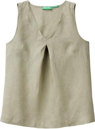 Benetton Blouse 5bmldq06w Chemise, Vert Militaire 0W9, Small Femme