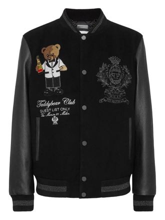 Philipp Plein veste Teddy Stones à ornements - Noir