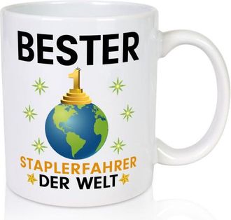 Generic Welt Bester Staplerfahrer | Gabelstapler Fahrer - Tasse Weiss - Kaffeetasse/Geschenk/Familie