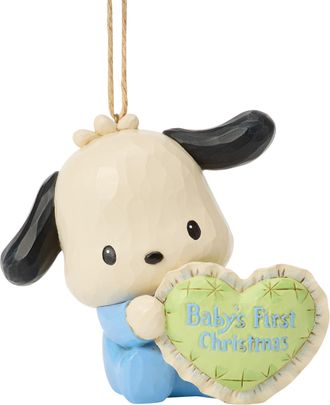 Enesco Sanrio by Jim Shore Hello Kitty Pochacco Babys First Christmas H&auml;ngeornament, 8,9 cm, Mehrfarbig