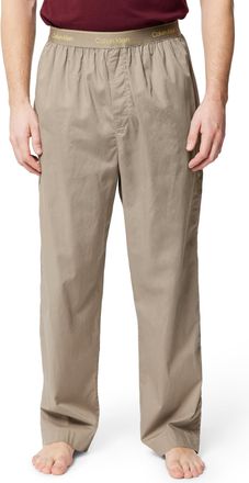 Calvin Klein Herren Pyjamahose Sleep Pant Lang, Braun (Captivating Gray), L