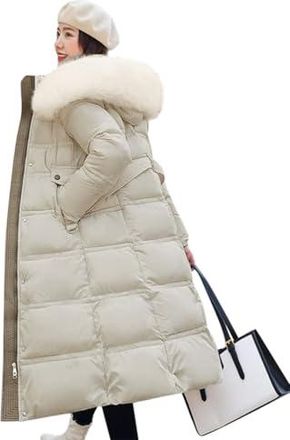 ORANDESIGNE Femme Manteau dhiver Jacket Longue Veste à Capuche Fourrure Faux Chaud Doudoune Matelassé Elegant Parka Veston Manteau Chaude Manteau Zippé Veste Chau