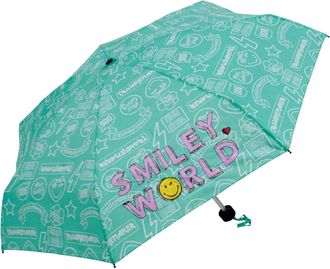 Smiley Taschenschirm Mini Manual Girl Gang - Türkis