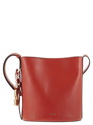 Furla Beuteltaschen - Compact Structured Bucket Bag With Fine Leather Fi - Gr. unisize - in Rot - f&uuml;r Damen