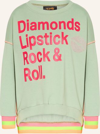 Miss Goodlife Miss Goodlife Sweatshirt Mit Schmucksteinen gruen