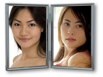 ZEP Versilberter Bilderrahmen 2 Bilder je 7 x 10 cm, silber, mit Zackendekor