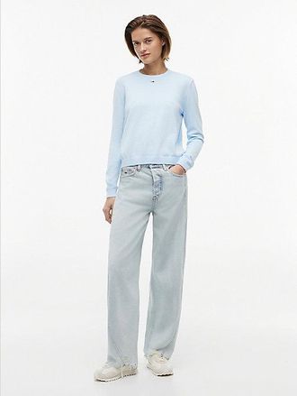 Tommy Hilfiger Jean coupe barrel mi-haute &agrave; coutures torsad&eacute;es