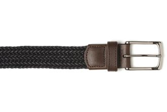 Bexley Norwood Silver - Ceinture homme coton bleu marine