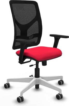 Piqueras y Crespo B&uuml;rostuhl f&uuml;r Zuhause, mit 3D-Armlehnen, h&ouml;henverstellbare Lendenwirbelst&uuml;tze, ausgestattet mit Syncro/Traslack und Schneideschaum, mit Rollen von 65 