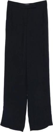 Emporio Armani Femme, Pantalons, Bleu, Taille: 42 FR Pantalon Icon en tissu armur&eacute; fluide