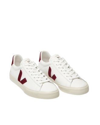 Veja Womens Sneakers Campo White Garnet White-Garnet Trainers White/garnet