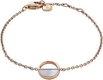 Skagen Bracelet Pour Femmes Agnethe, 11 mm X 11 mm X 1,3 mm Pendentif En Acier Inoxydable Doré Rose, SKJ0999791, Or rose brillant