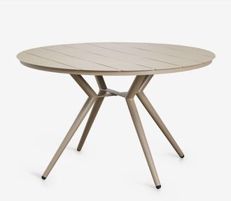 Sklum Sklum - Table de jardin ronde en aluminium Val&eacute;rie Moka Brown &Oslash;125 cm