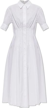 Marni Femme, Robes, Blanc, Taille: 36 FR Robe Chemise En Popeline Avec Fronces