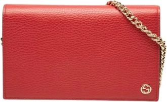 Gucci Pre-owned Betty Wallet on Chain - Femme - Pre-owned - Rouge - Taille: ONE Size