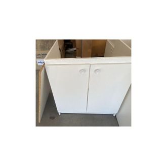 Neova Meuble bas kitchenette 2 portes (déclassé) blanc L.800mm H.860mm pour evier simple + réfrigérateur L614mm max NEOVA S15T12077