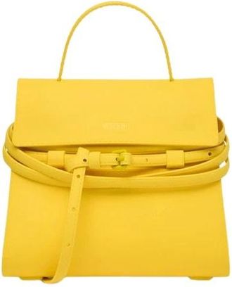 Moschino Femme, Sacs, Jaune, Taille: ONE Size Tie Me petit sac &agrave; main