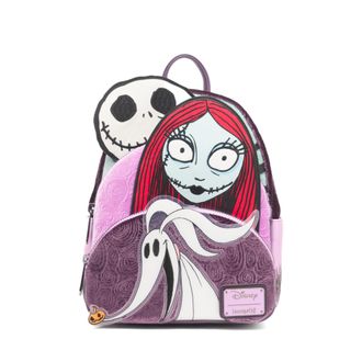Loungefly Disney Nightmare Before Christmas Glow in the Dark Jack, Sally and Zero Damen-Rucksack, Mehrfarbig, Einheitsgr&ouml;&szlig;e, Wdbk3801