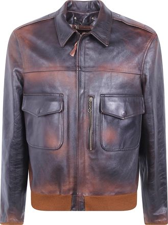 Golden Goose Leather Bomber Jacket Journey MS