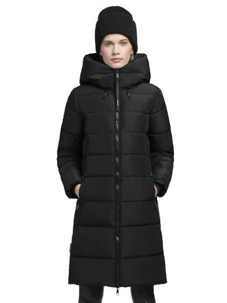 Khujo Damen Mantel Steppmantel Kapuze Lange Winterjacke Jacke Jilias warm (200 black, XXL)