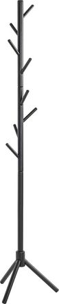 Haku Möbel Garderobenständer schwarz, Massivholz - Maße: H 174 cm x Ø 43 cm, Style: Traditional
