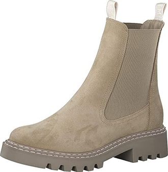 Tamaris Femme 1-1-25455-29 Bottine Chelsea, Beige Sued uni, 41 EU