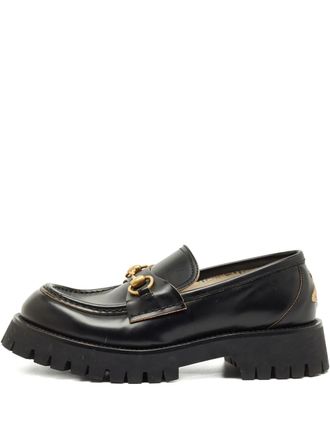 Gucci mocassins en cuir &agrave; d&eacute;tail de mors - Noir