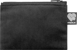 PP-Berlin Etui Klein, Samt Schwarz, Mini, Vegan, Handgen&auml;ht in Berlin Geldb&ouml;rse f&uuml;r Kinder Damen, Herren, Unisex