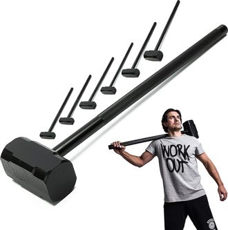 Sport-Thieme Power Hammer | Stahl Gewichtshammer, Gym-Hammer f&uuml;r Fitness und Krafttraining | In 7 Gewichtsvarianten 6-25 kg | L&auml;nge 76-96 cm | Geriffelte Grifffl&auml;c