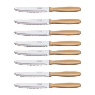 Arcos Ensemble de couteaux de table | 8 uds | Couteaux de Table | Lame dentelée en acier inoxydable NITRUM de 125 mm | Poignée en Polypropylène | Va au lave