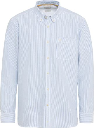 Camel Active Herren Oxford Streifenhemd aus nachhaltigem Organic Cotton Blau-Weiß, Menswear-XXL