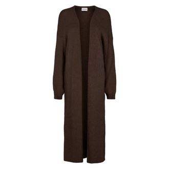 Americandreams June Long Alpaca Cardigan - - Knitwear - Damen - Braun - ONE SIZE