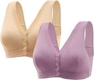 Generic Tenue de yoga pour femme - Bretelles r&eacute;glables - Couverture compl&egrave;te - Soutien-gorge confortable sans armatures - Soutien-gorge sans armatures, beige,