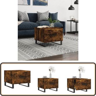 vidaXL Couchtisch R&auml;uchereiche 50x50x40 cm Holzwerkstoff - Couchtisch - Wohnzimmerstil - Holzm&ouml;bel - Holzwerkstoff - Esszimmertisch