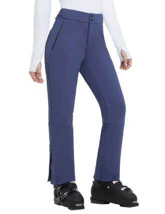 Baleaf Skihose Damen Wasserdicht Softshellhose Gef&uuml;ttert Thermohose Winter Warm Outdoorhose Snowboardhose Skifahren mit Taschens Grau M