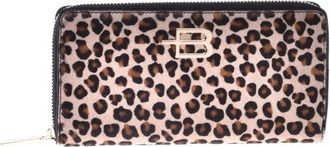 Baldinini Femme, Accessoires, Multicolore, Taille: ONE Size Wallet in leopard-print pony skin with zip