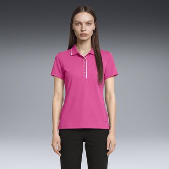 Puma CLOUDSPUN Bridges Kurz&auml;rmeliges Golf-Polo Damen, Kleidung, Rosa, XS