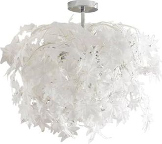 Lindby Plafonnier Tissu Maple &agrave; intensit&eacute; variable (Moderne) en Blanc e. a. pour Salon & Salle manger (&agrave; 3 lampes, E27) Luminaire Lampe Plafond Eclerage Ecla