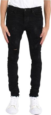 Purple Homme, Jeans, Noir, Taille: W40 Oil Spill Jeans skinny